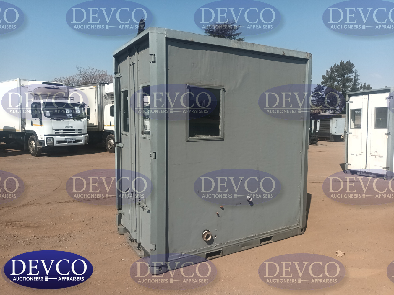 Mini Container with Toilet 2.2m x 1.5m (Grey) | Devco Auction