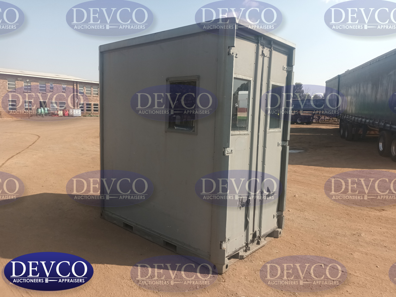 Mini Container with Toilet 2.2m x 1.5m (Grey) | Devco Auction