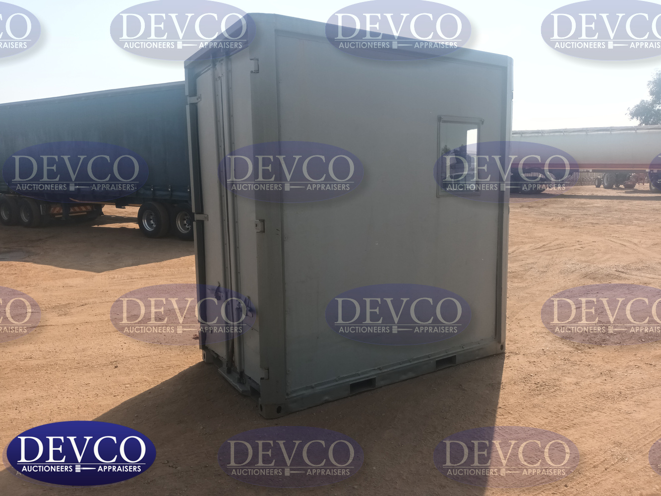 Mini Container with Toilet 2.2m x 1.5m (Grey) | Devco Auction